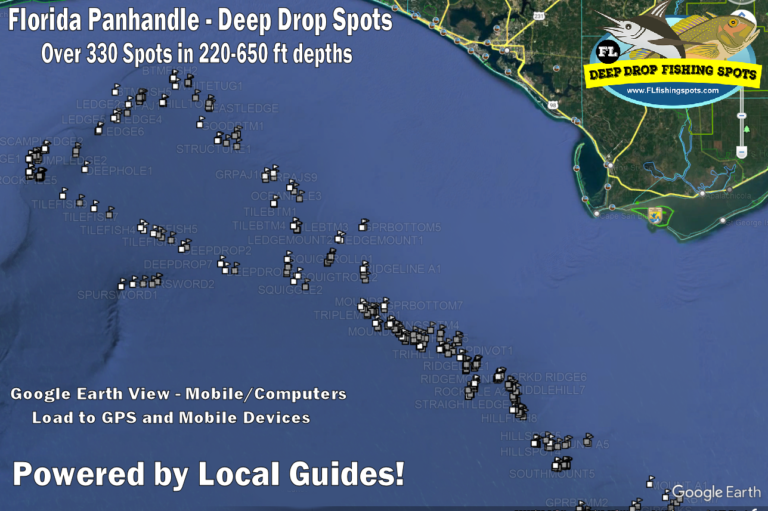 Florida Panhandle Deep Drop Fishing Spots - GPS Fishing Maps